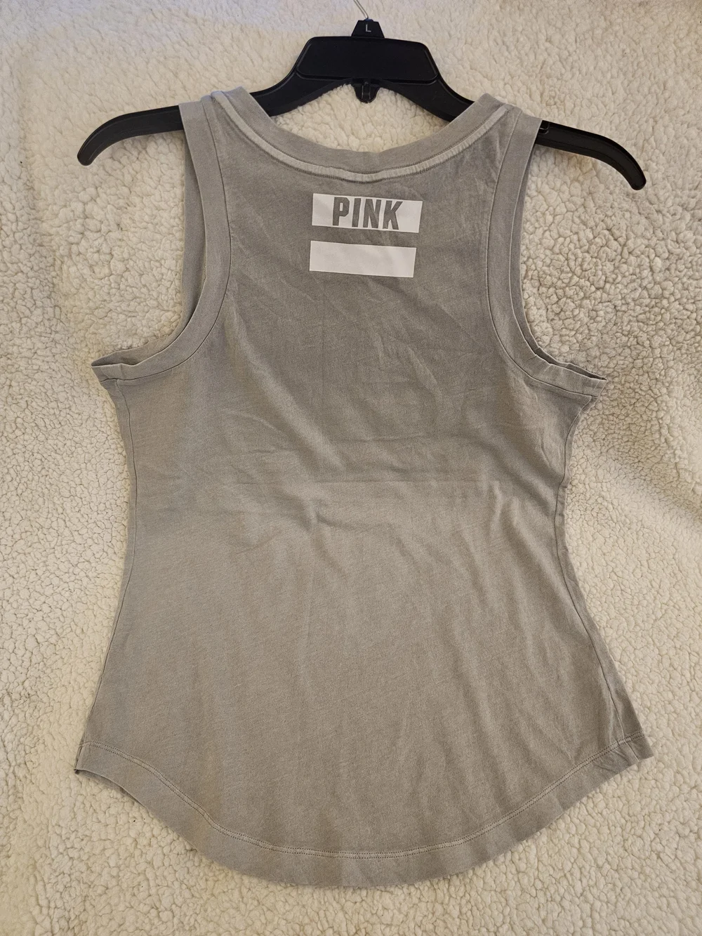 PINK Victoria's Secret | Tops | Pink Victorias Secret Gray Logo Tank ...